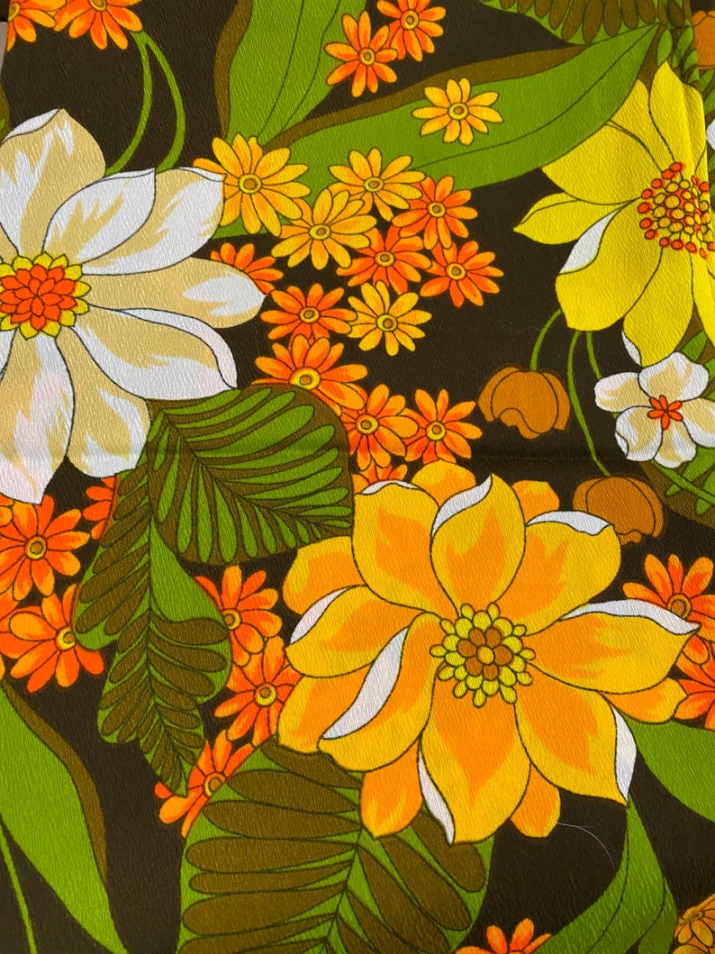 Vibrant and Beautiful 1970s Springs Mills Inc. Vintage Flower - Etsy