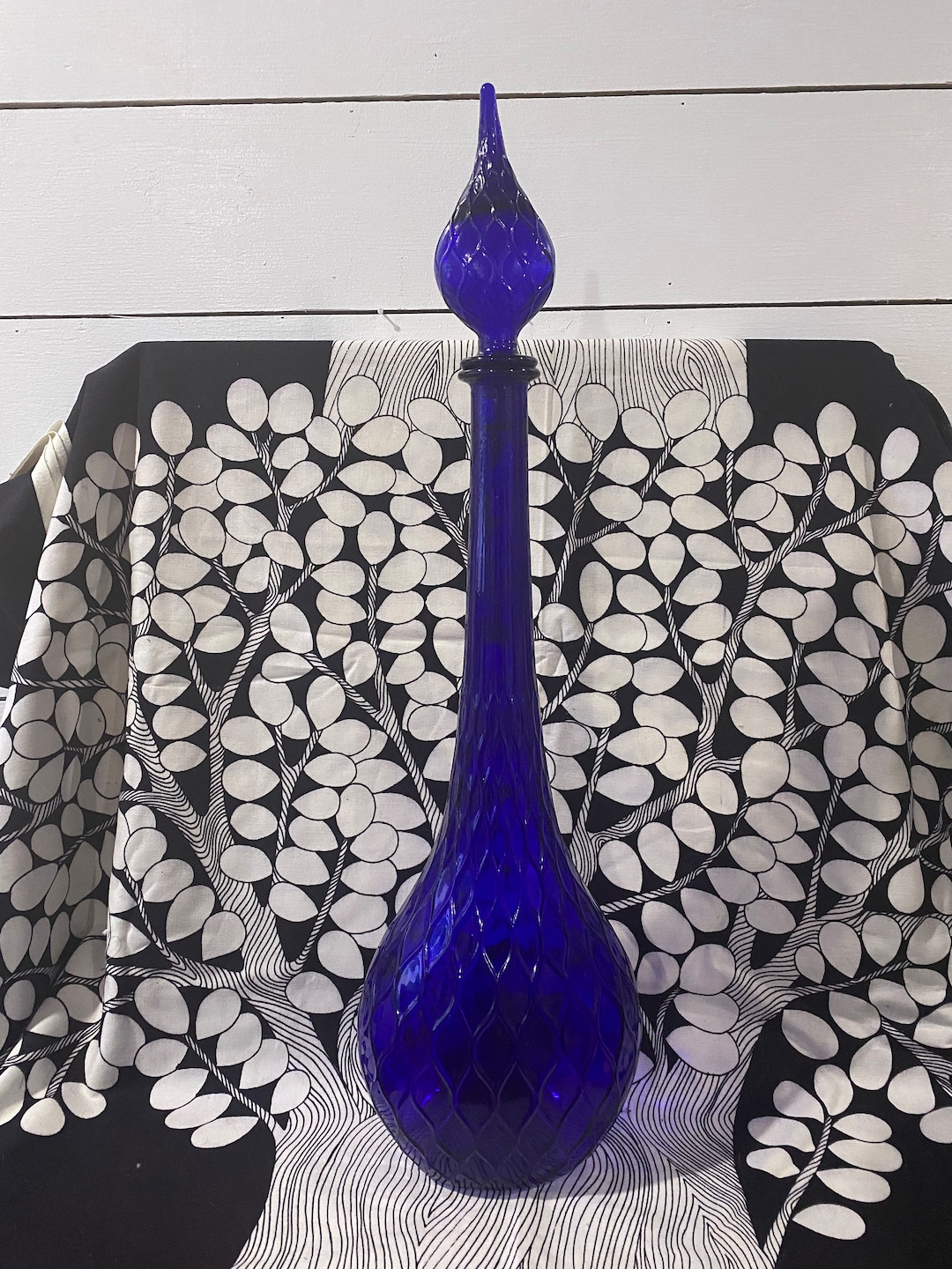 RARE Vintage 1960s Cobalt Blue Empoli Decanter and Stopper! - Etsy