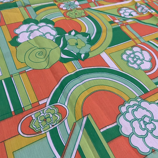 1970s Retro Fabric - Etsy