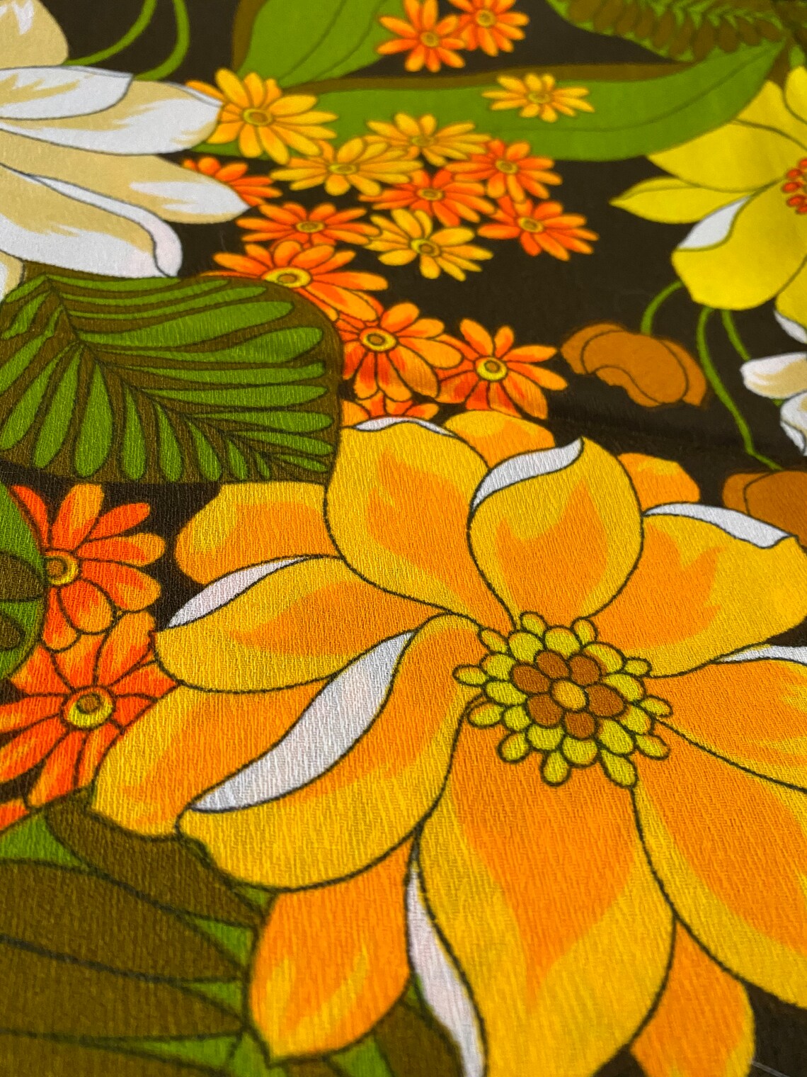 Vibrant and Beautiful 1970s Springs Mills Inc. Vintage Flower - Etsy