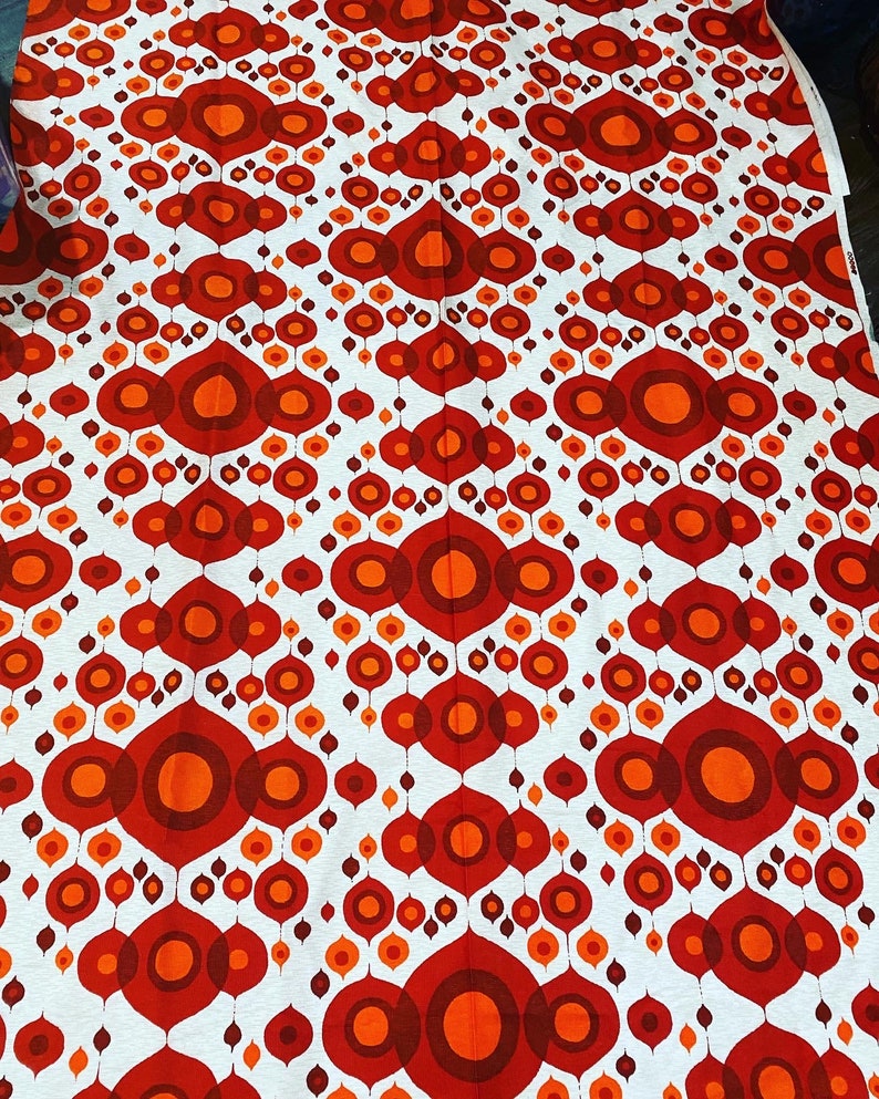 Amazing 1970s Geometric Vintage Fabric! - Etsy