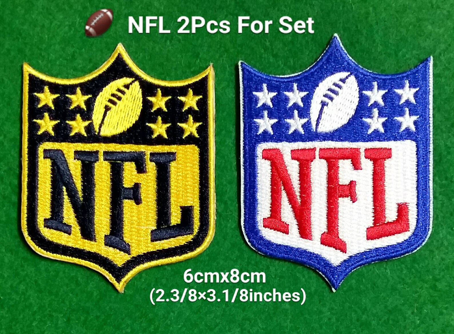 NFL Football 2pcs Patches Logo iron on sewing ondecorate | Etsy