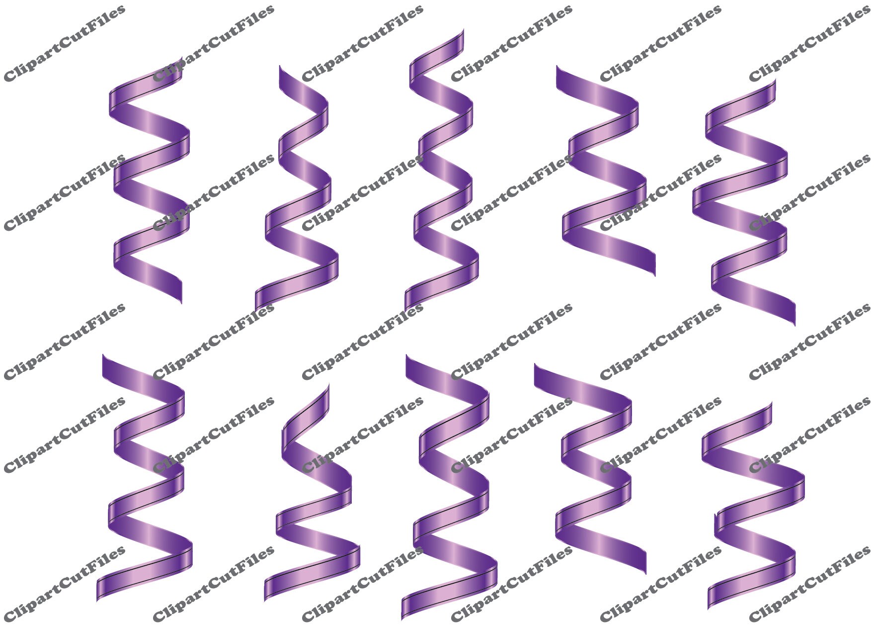 Confetti Purple Swirly Ribbon Party Birthday SVG PNG | Etsy