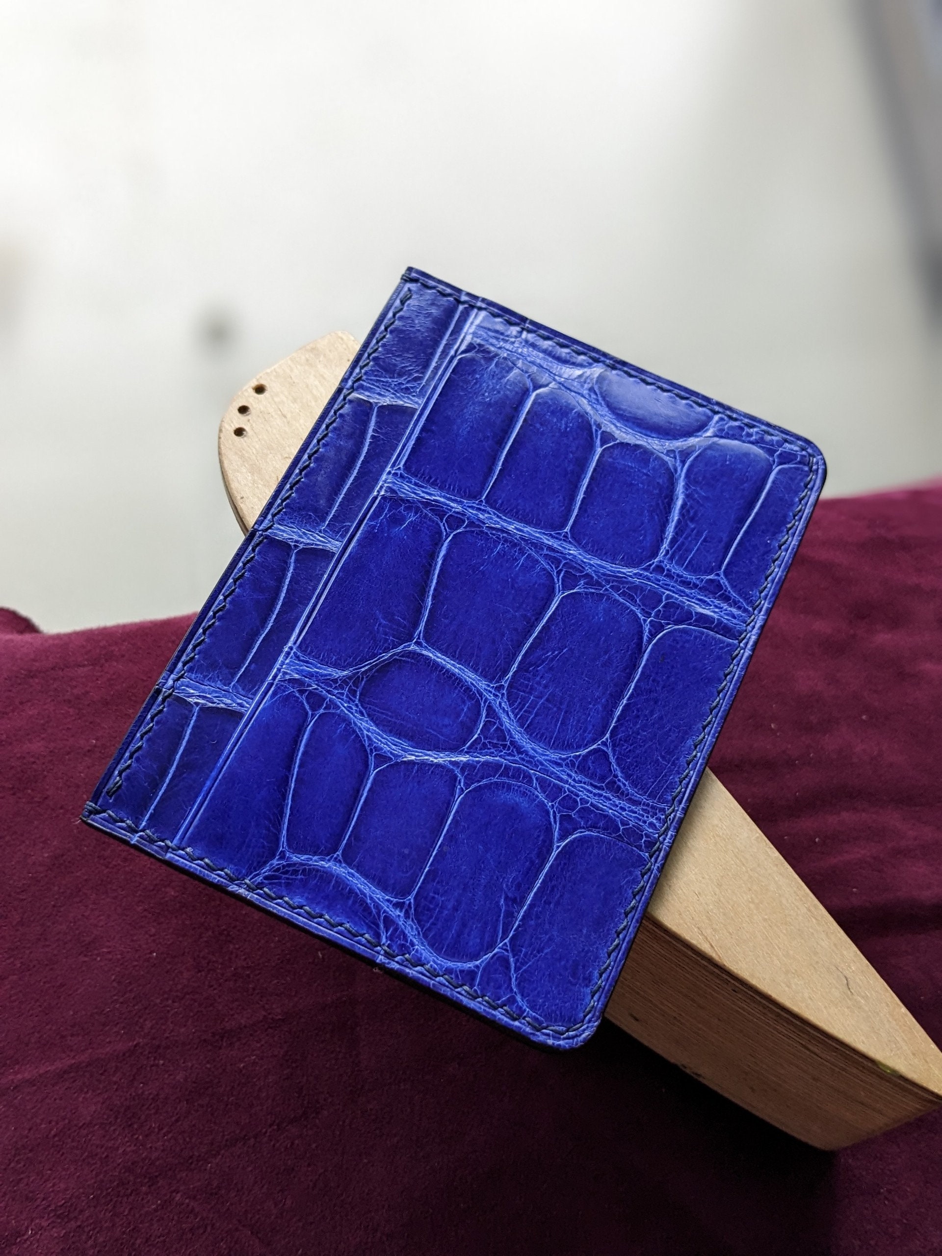 Alligator Leather Card Holder I Personalized Gifts I Gifts for Him I ...