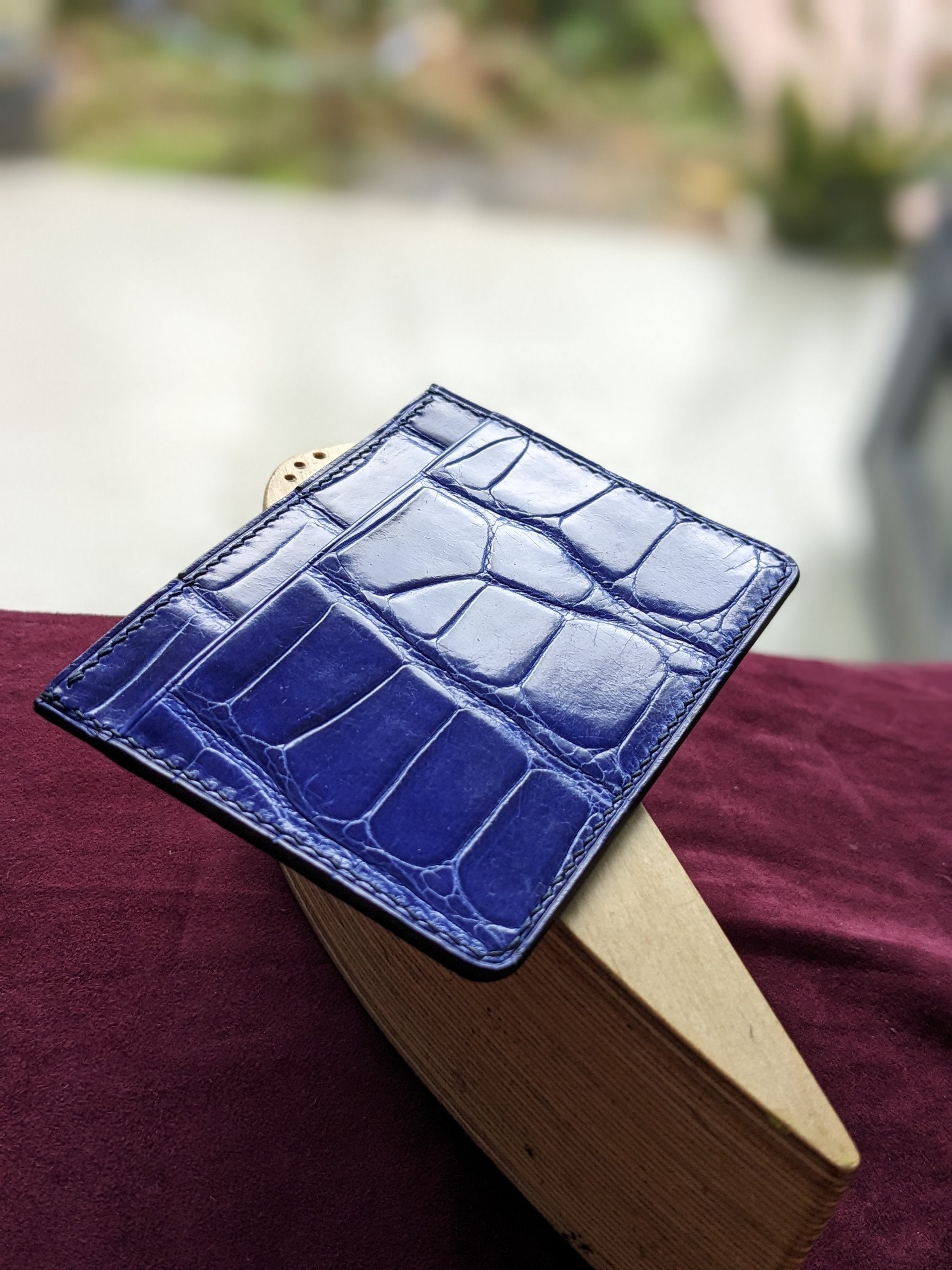 Alligator Leather Card Holder I Personalized Gifts I Gifts for Him I ...