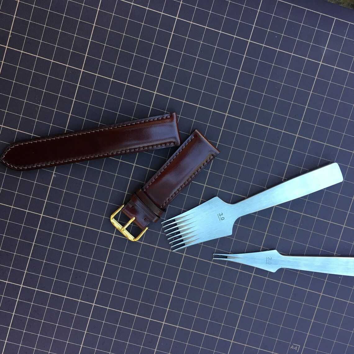 Brown Shell Cordovan Watch Strap Handmade Leather I Watch Band | Etsy