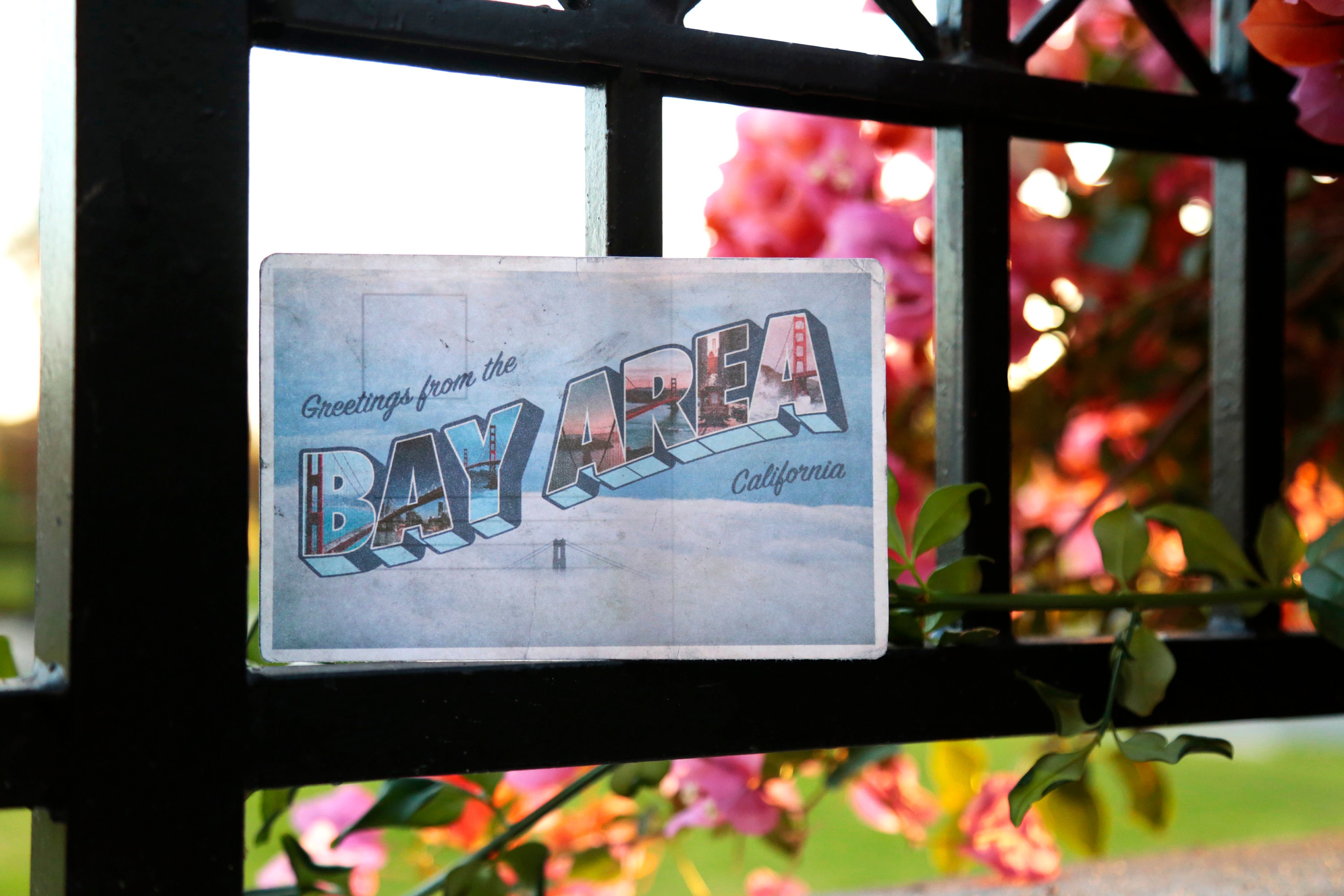 Vintage Bay Area Postcard/sticker- Sendable Postcard to Loved Ones From ...