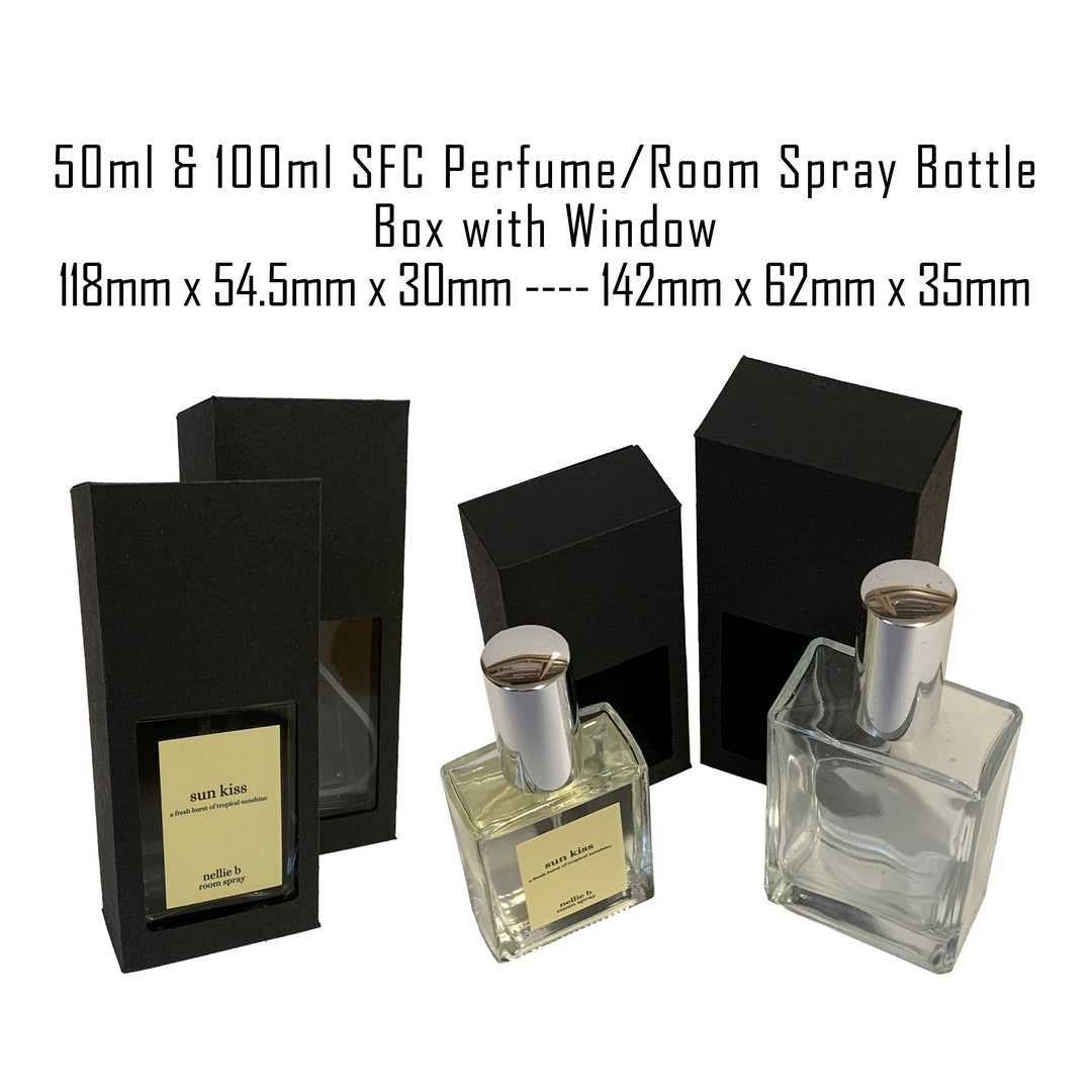 Perfume Bottle Box Template, 50ml 100ml, With Window (SVG, PDF, Cricut ...