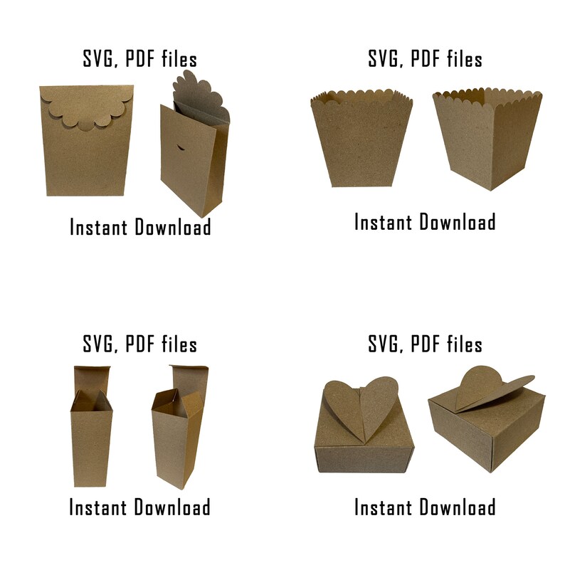 Box Bundle Downloadable Box Templateprintable Box Template - Etsy