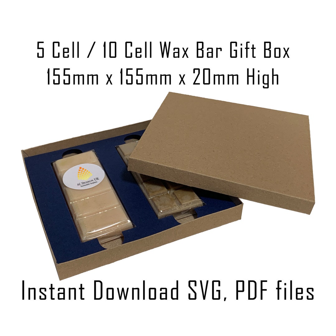 Downloadable Box Template, 5 Cell, 10 Cell, Wax Bar Gift Box, Instant ...