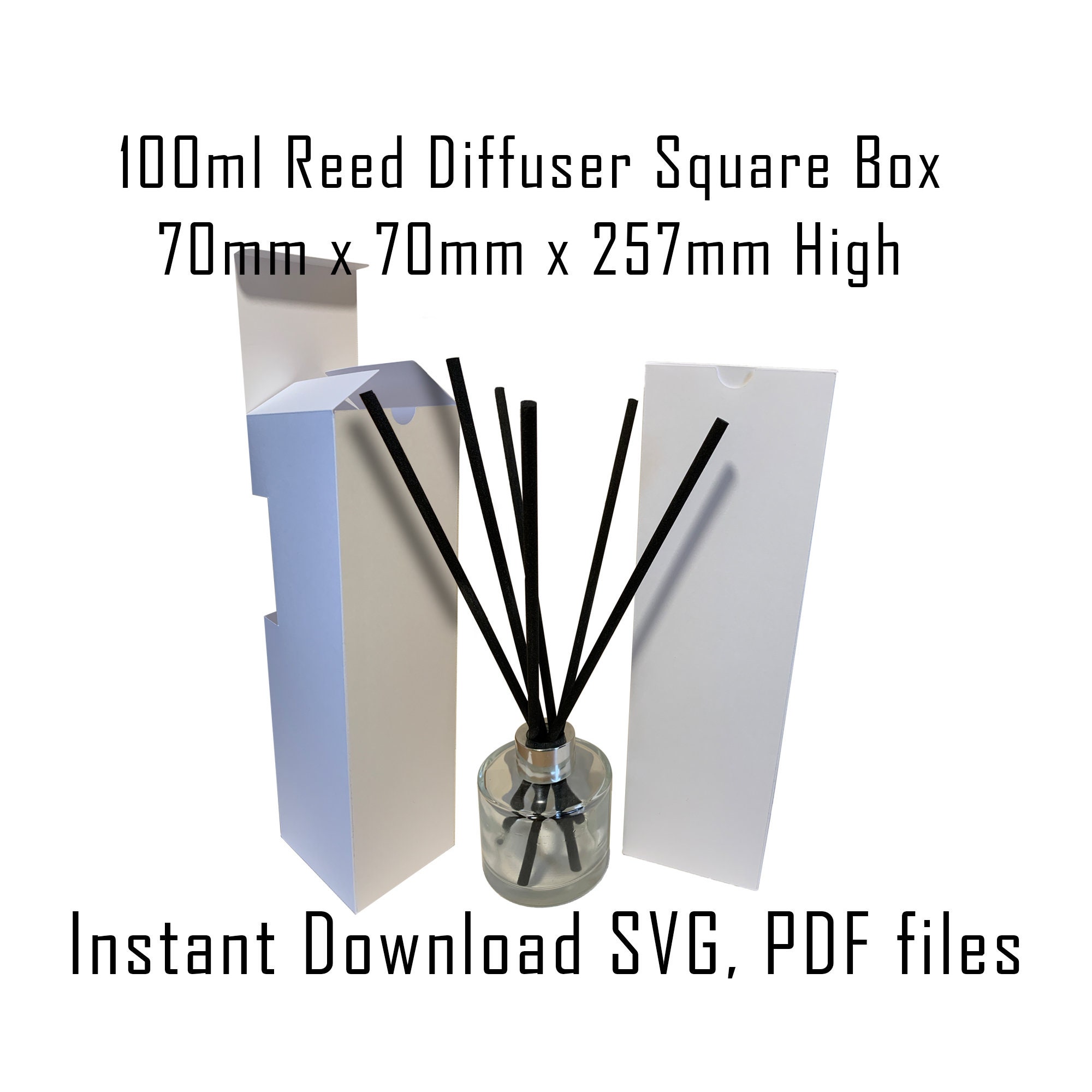 Tall Square Reed Diffuser Box Template, SVG, PDF (digital Download) - Etsy