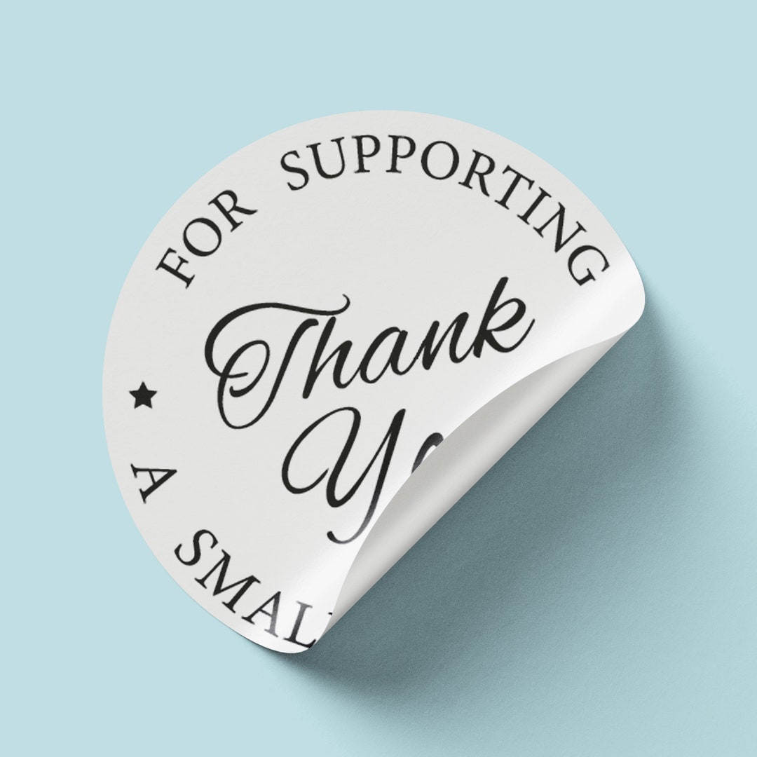Thank You Labels, Downloadable Labels, Round Labels, Instant Download ...