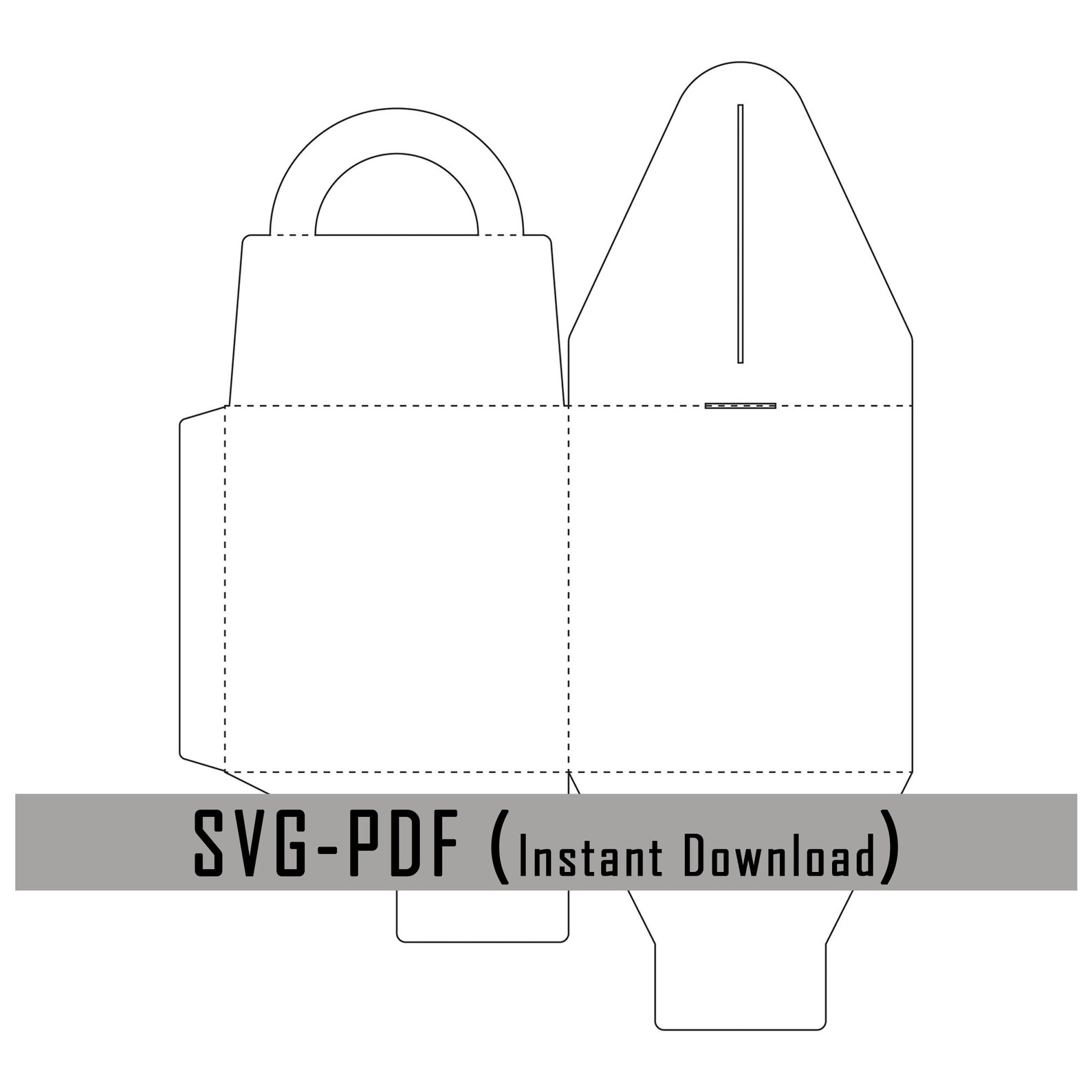 Wax Pot Box Wax Pot Gift Box Downloadable Template Instant - Etsy