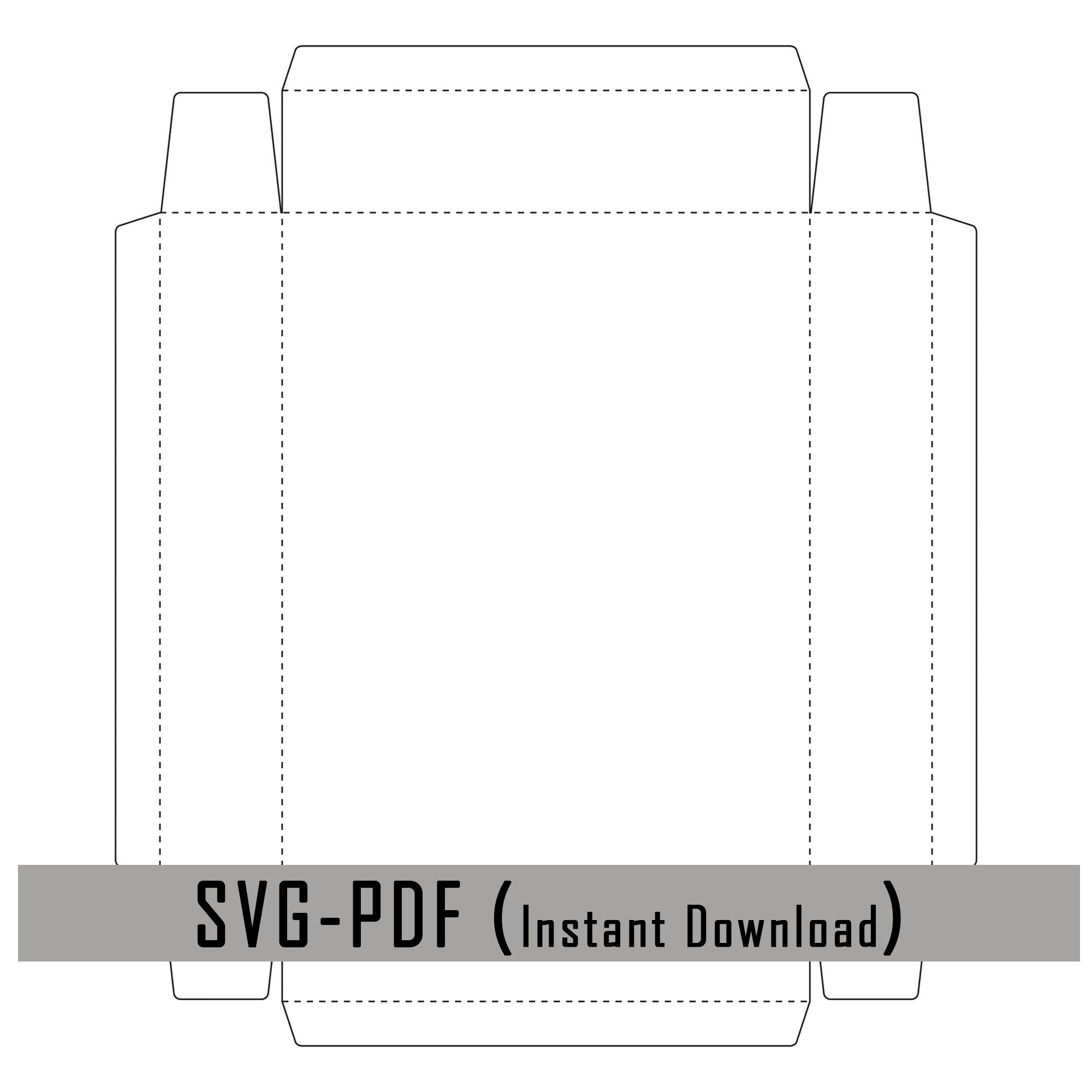Rectangle Gift Card Box Template With Lid SVG, PDF (digital Download ...