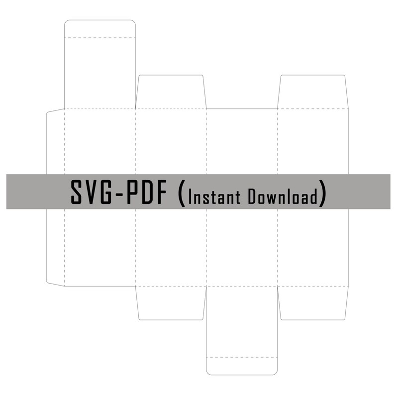Tall Gift Box Template, Bottle Packaging SVG, PDF (digital Download) - Etsy