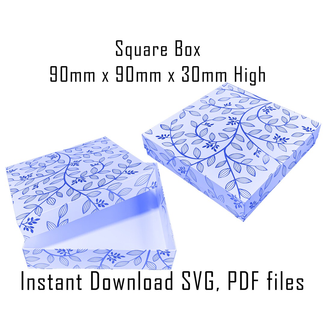 Downloadable Box Template, Instant Download, Cricut Box Template ...