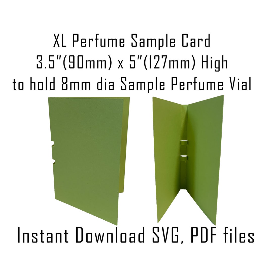 Perfume Sample Card Box Template, DIY Beauty Packaging (SVG, PDF) - Etsy