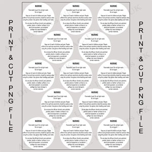 Reed Diffuser Warning Labels, Downloadable Labels, Reed Diffuser Labels ...