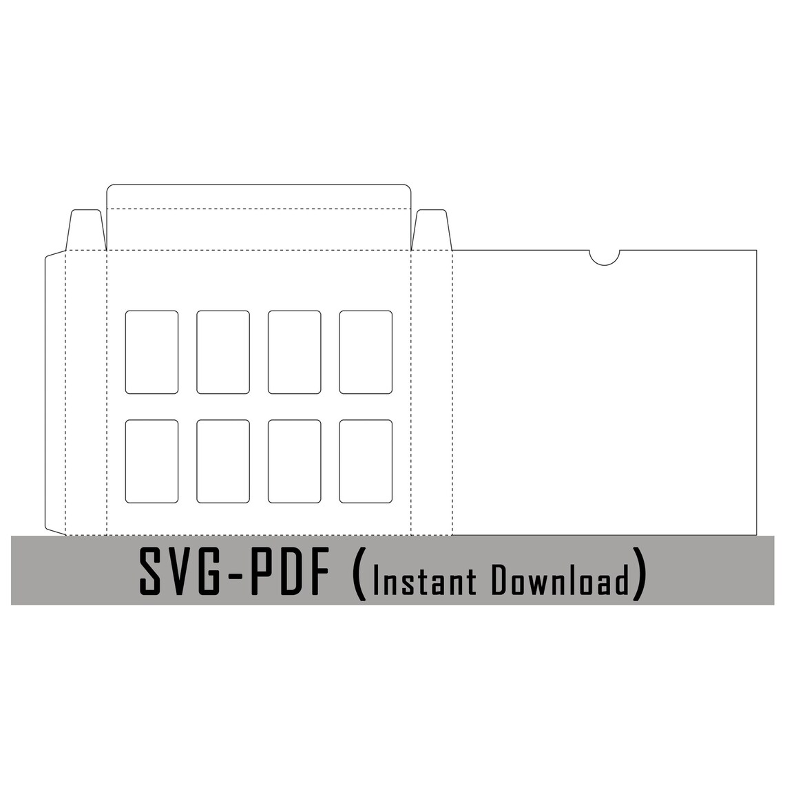 Downloadable Box Template 8 Cell Clamshell Box Gift Box | Etsy