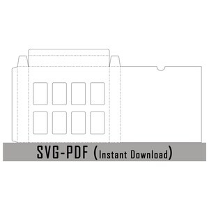 Downloadable Box Template, 8 Cell Clamshell Box, Gift Box, Instant ...