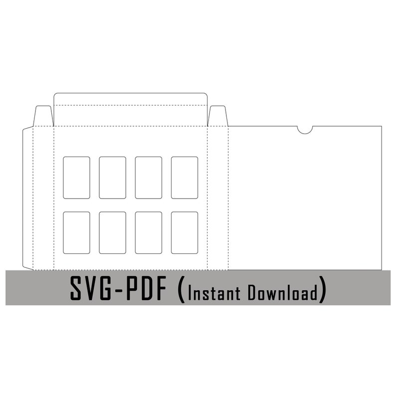 Downloadable Box Template 8 Cell Clamshell Box Gift Box | Etsy