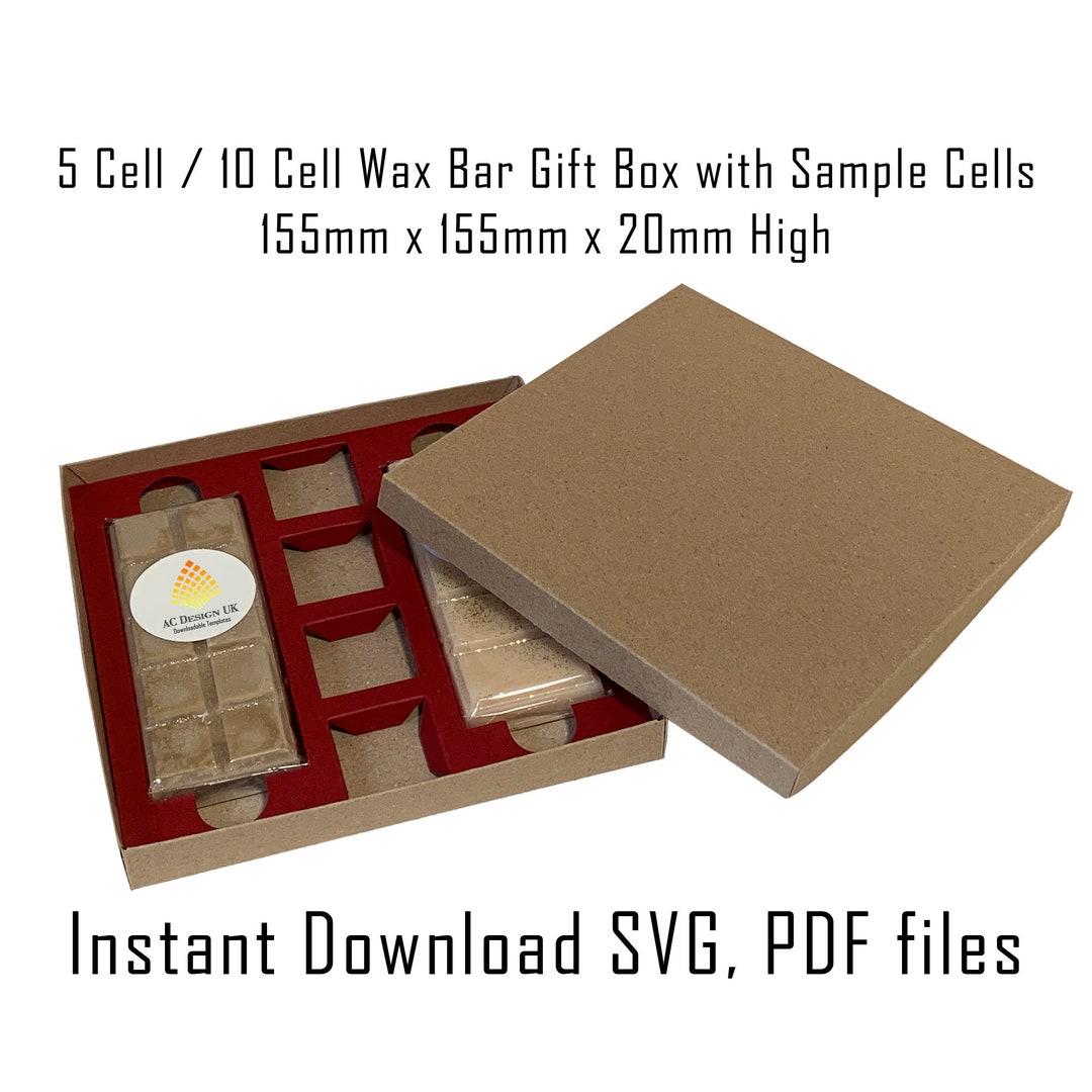 Downloadable Box Template, 5 Cell, 10 Cell, Wax Bar Gift Box, Instant ...