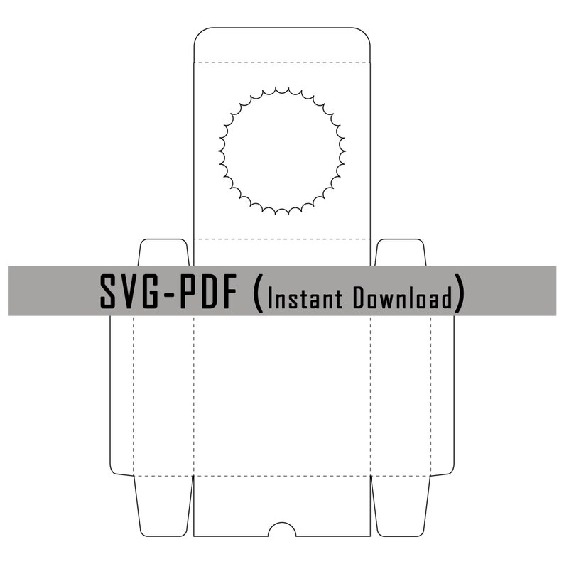 Single Wax Pot Box Downloadable Template Instant Download - Etsy