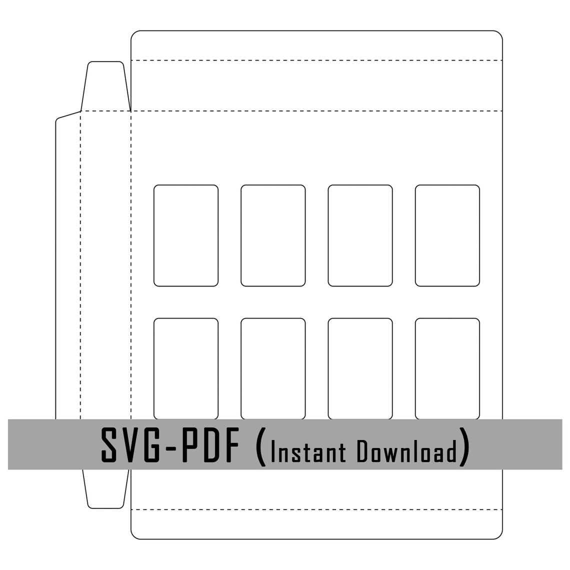 Downloadable Box Template 8 Cell Clamshell Box Gift Box | Etsy