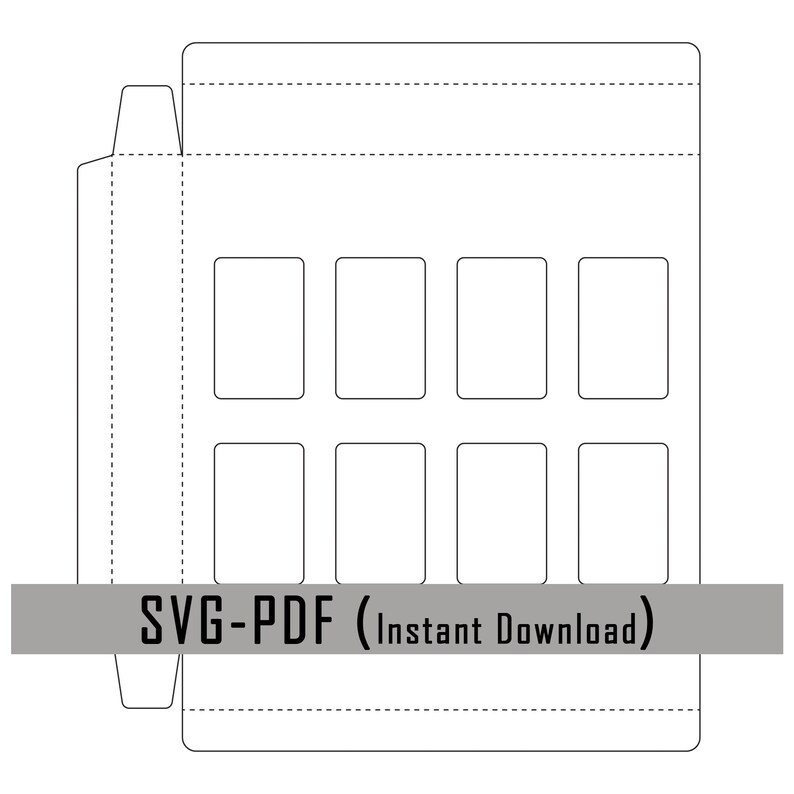 Downloadable Box Template 8 Cell Clamshell Box Gift Box | Etsy