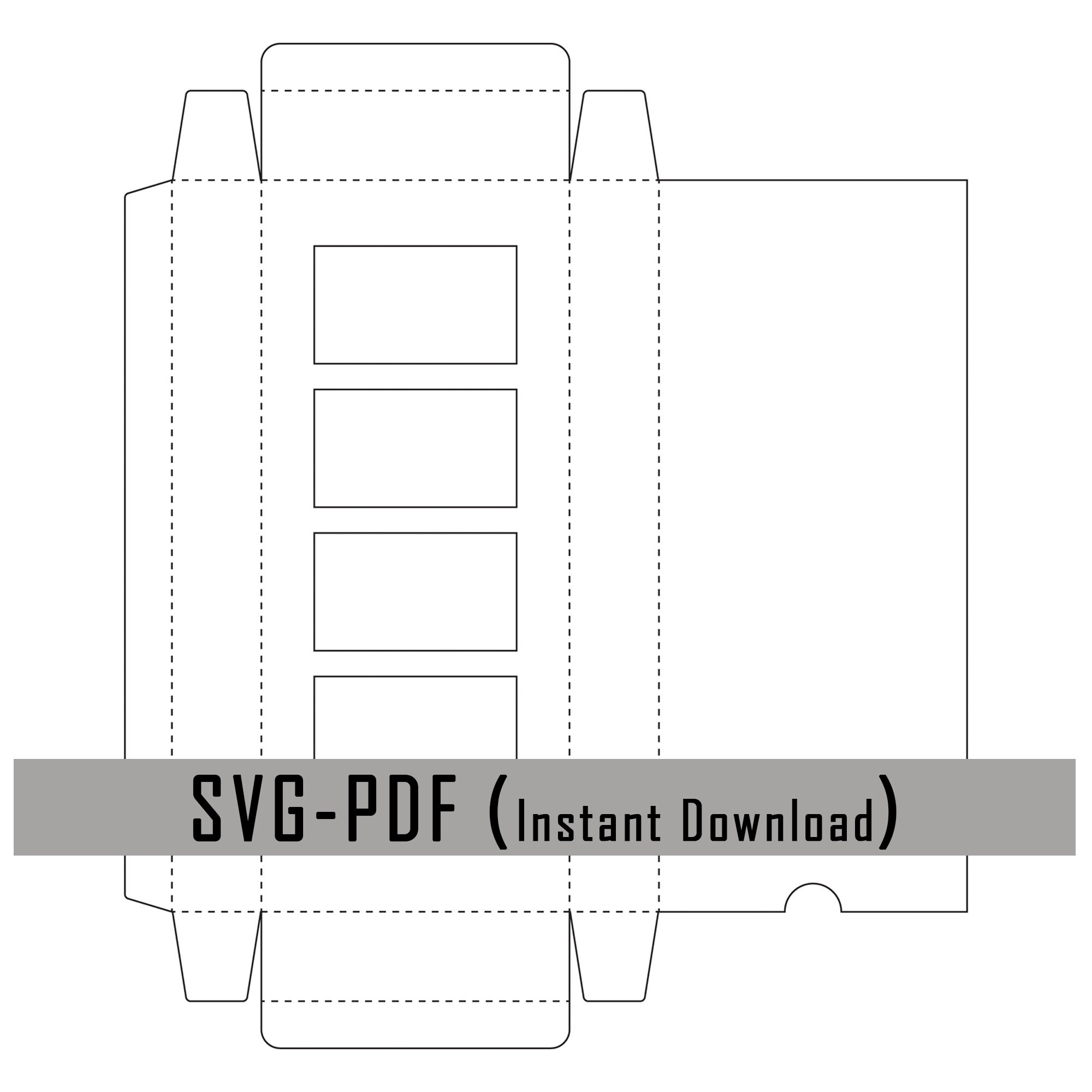 Downloadable Box Template 4 'LOVE' Cell Clamshell - Etsy