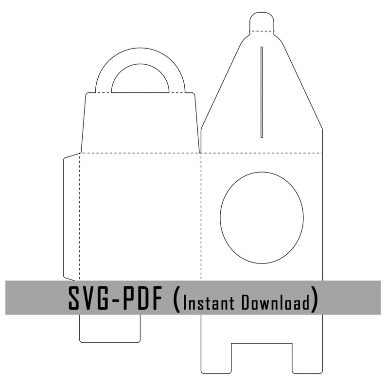 Wax Pot Box Wax Pot Gift Box Downloadable Template Instant - Etsy