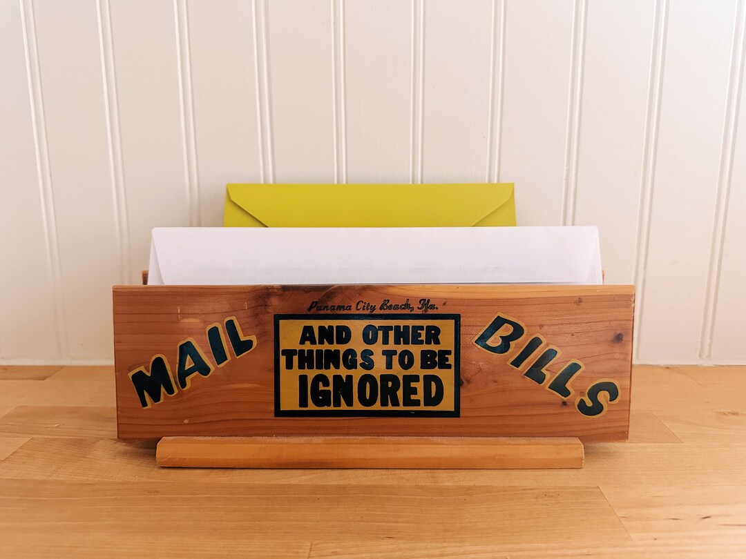Office Desk Mail Organizer / Wooden Mail Holder - Etsy