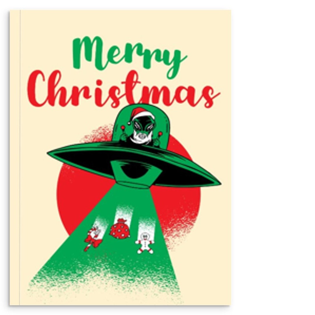 UFO Alien Journalmerry Christmas Journalufo - Etsy