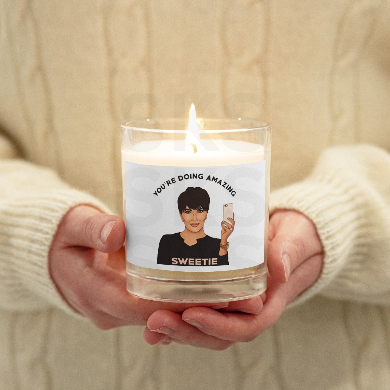 You're Doing Amazing Sweetie,for Her,for Him,funny Encouraging Candle ...
