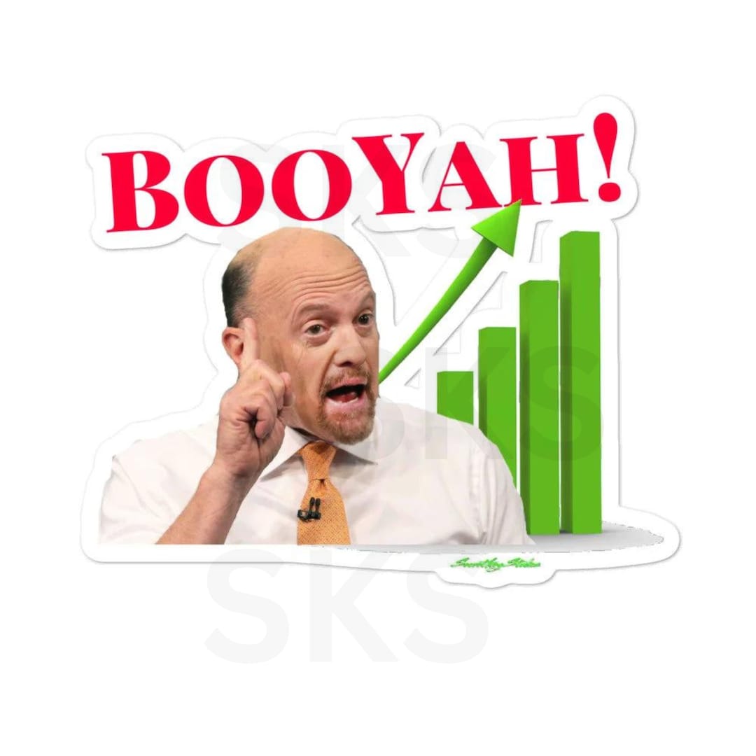 Jim Cramer Sticker, Booyah Jim Cramer, Custom Photo Stickers, Ladyhuns ...