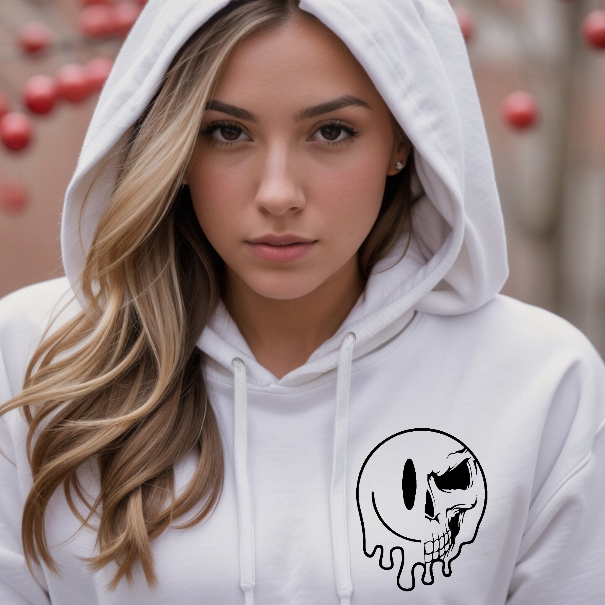 Half Skull Half Smiley SVG PNG Bundle Smile Smiley Face Dripping Smile ...