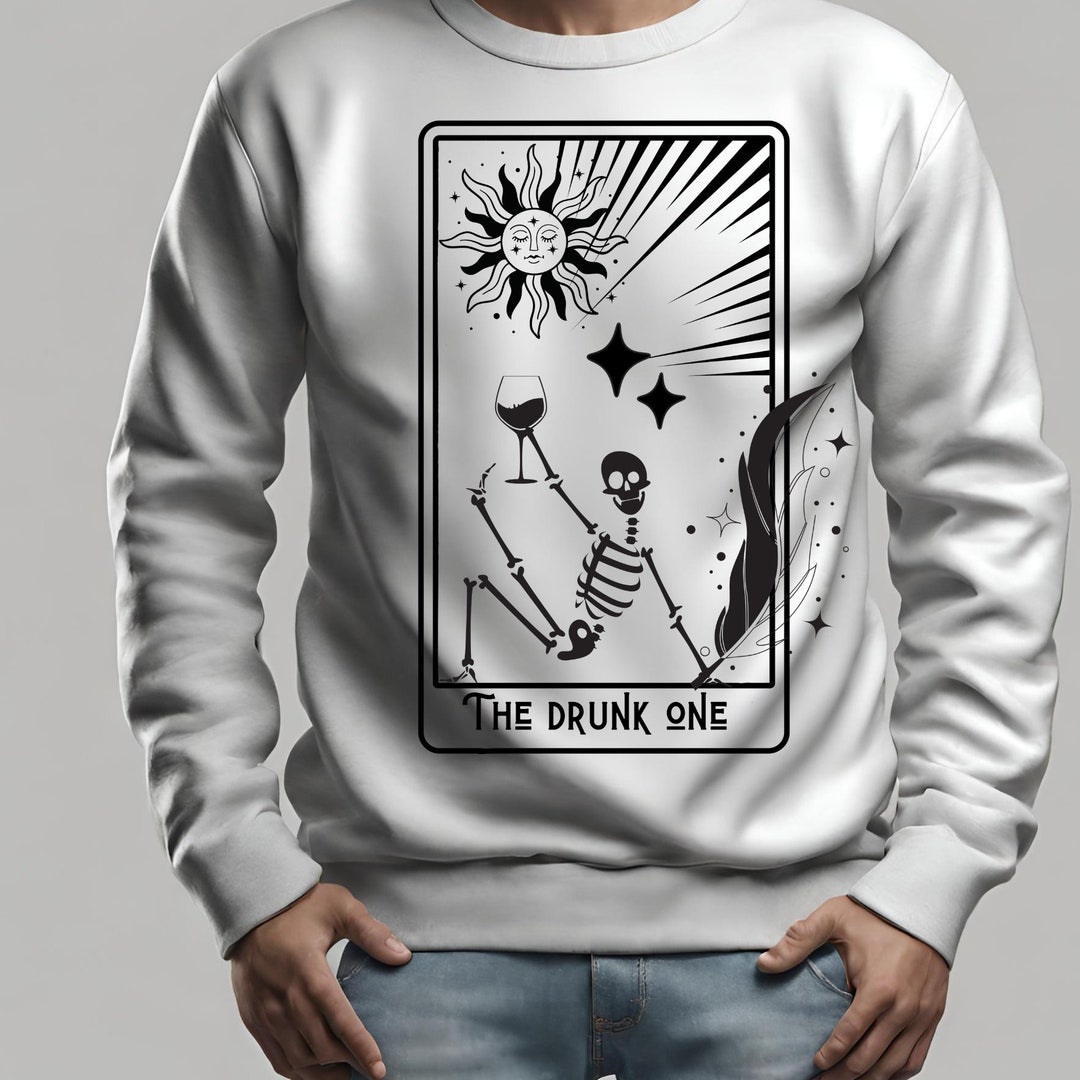 The Drunk One Tarot Card SVG | Funny Drinking SVG | Drunk SVG | Tarot ...