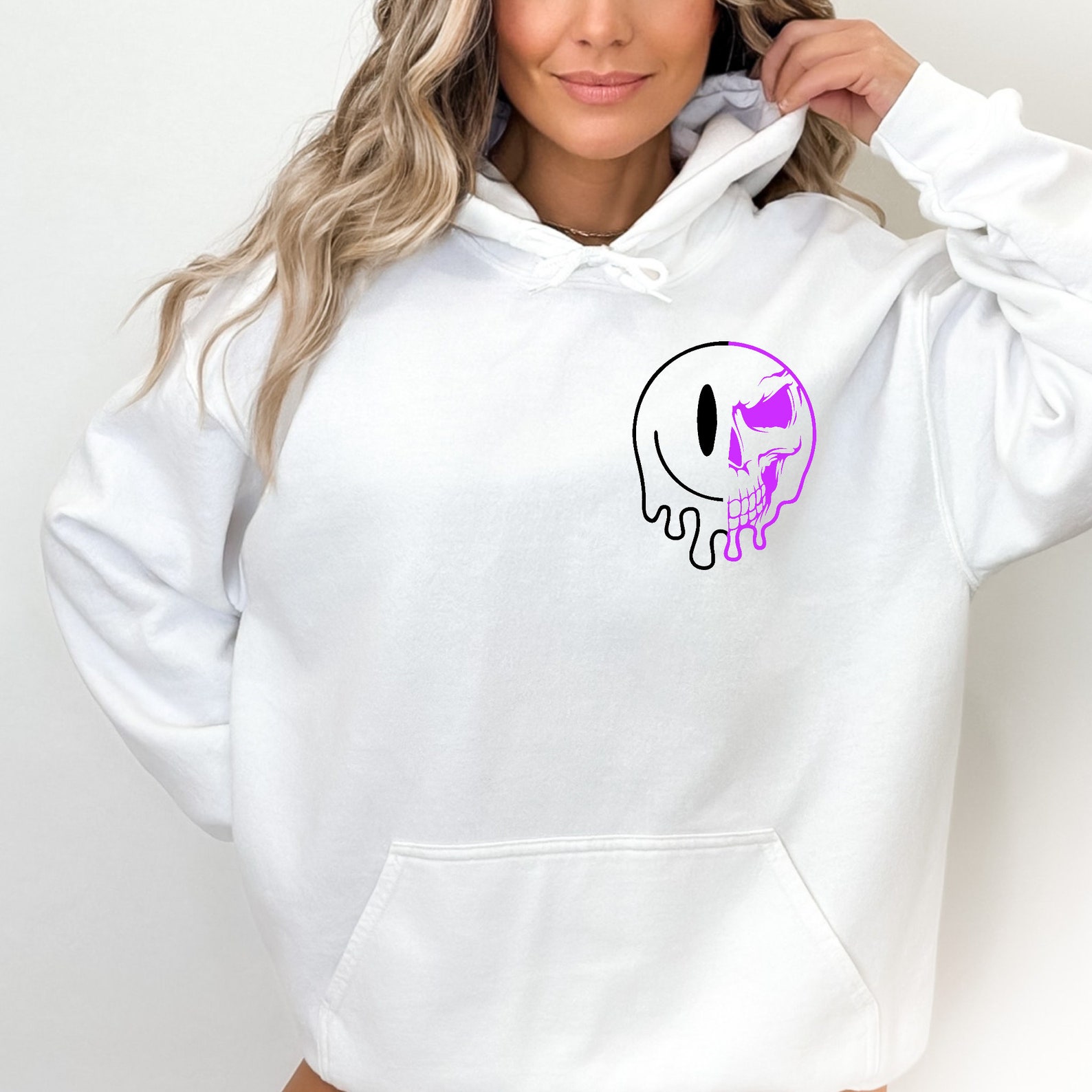 Half Skull Half Smiley SVG PNG Bundle Smile Smiley Face Dripping Smile ...