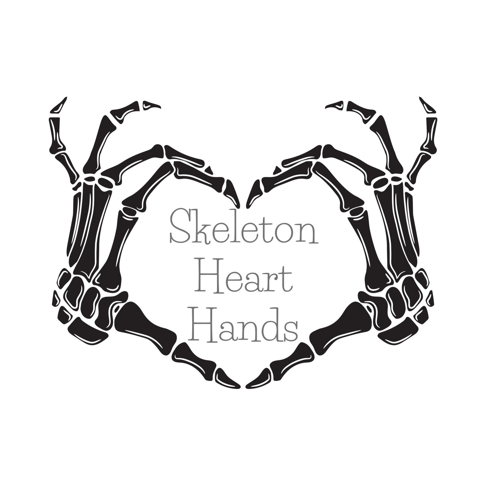 Skeleton Heart Hands SVG PNG | Skeleton Hands | Heart Hands | I Heart ...