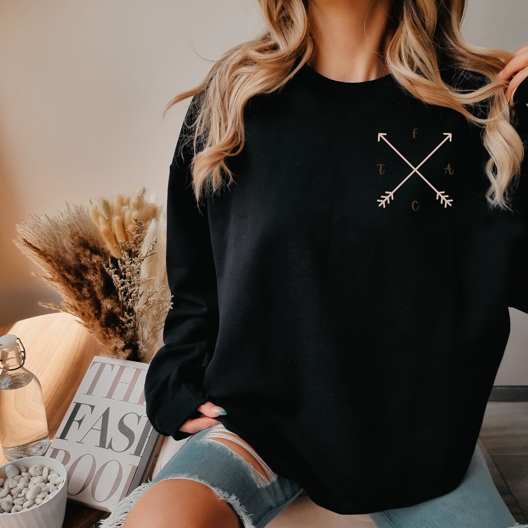 Fact Spit Facts Cross Arrow Friendship Truth Crewneck - Etsy