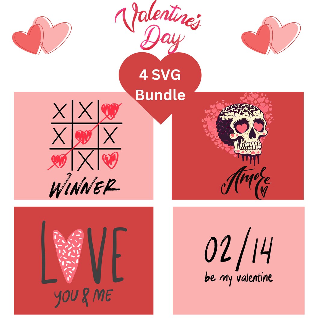 Valentines Day SVG Bundle Trendy Valentine Be My Valentine SVG Bundle ...