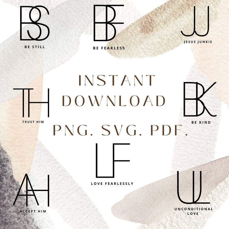 Faith Based Letter Mash SVG Contemporary Elegant Church SVG Bundle of ...