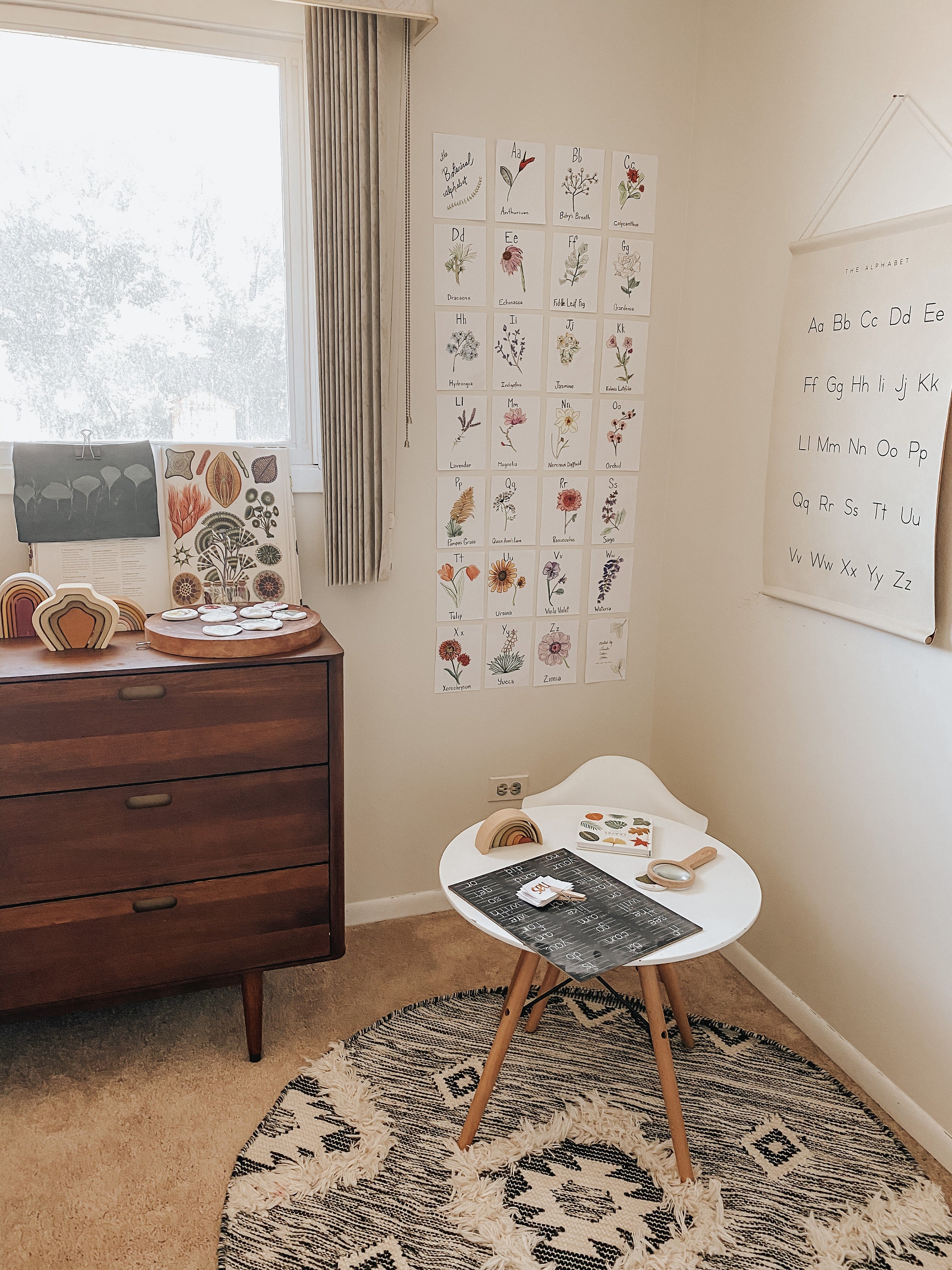 Botanic Alphabet Cards - Etsy