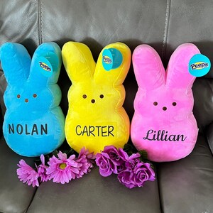 Extra Large 15” Personalized Plush Easter Peeps, Personalized Easter ...