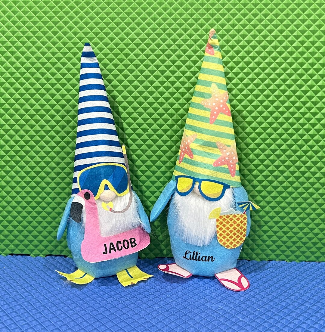 Personalized Gnomes for Summer, Snorkeling Gnome, Pineapple Gnome ...