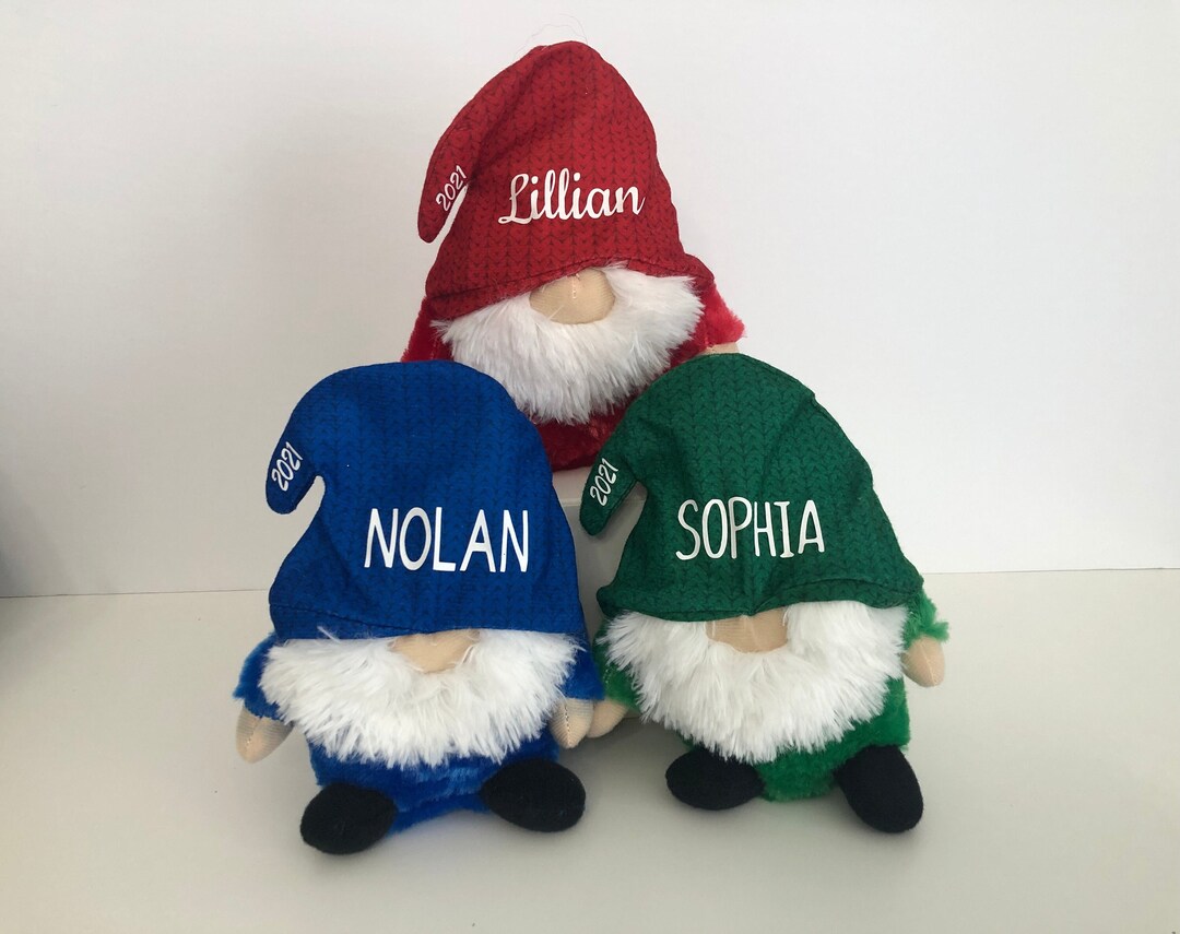 Personalized Gnomes for Christmas, Christmas Gnomes, Personalized Plush ...