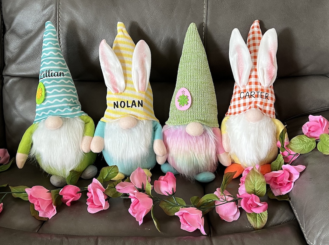 Extra Large 16” Personalized Gnomes, Easter Gnomes, Personalized Plush ...