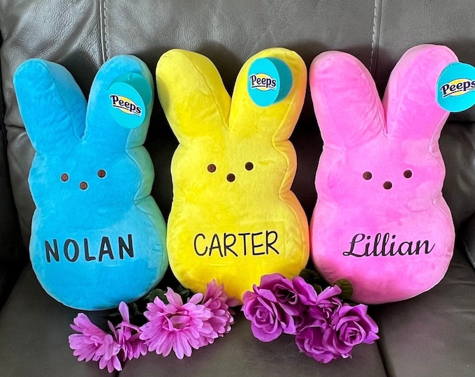 EXTRA LARGE 15 Personalized Easter Peeps, Plush Peeps,easter Basket ...
