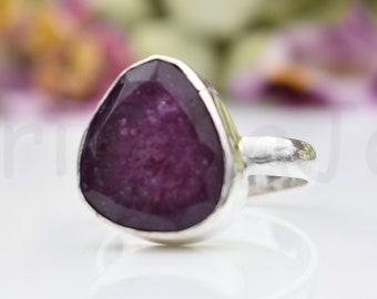 Free Form Ruby Ring - Etsy