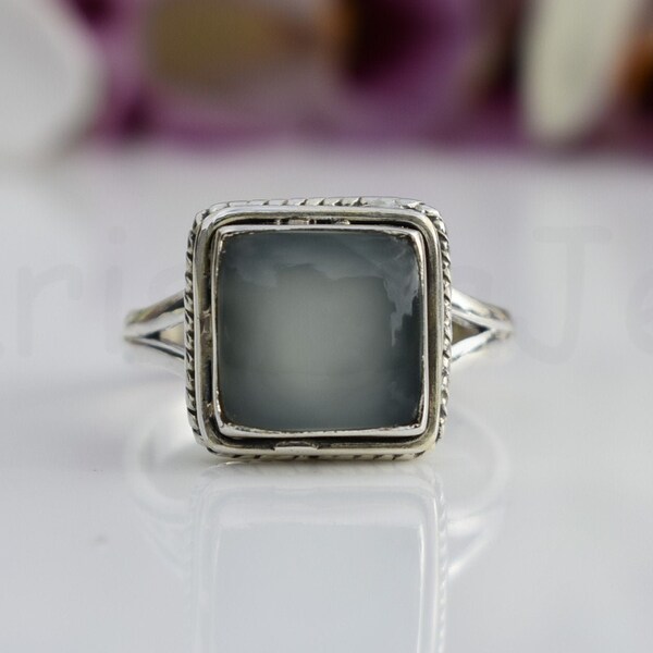 Square Stone Ring - Etsy